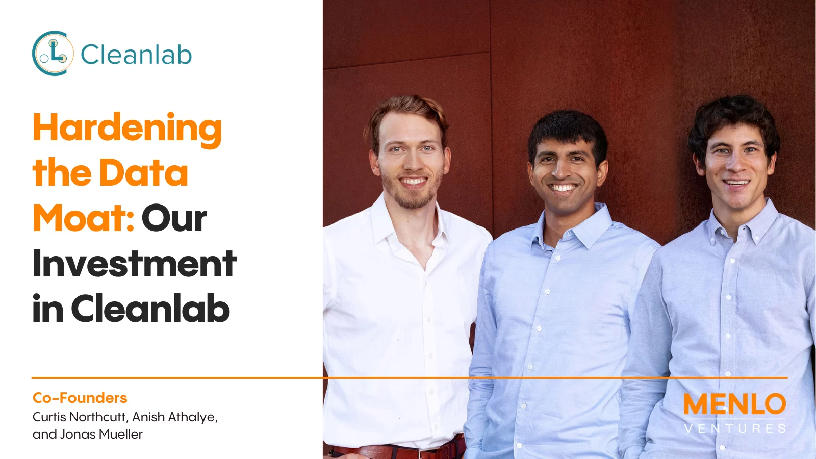 Hardening the Data Moat: Our Investment in Cleanlab | Menlo Ventures