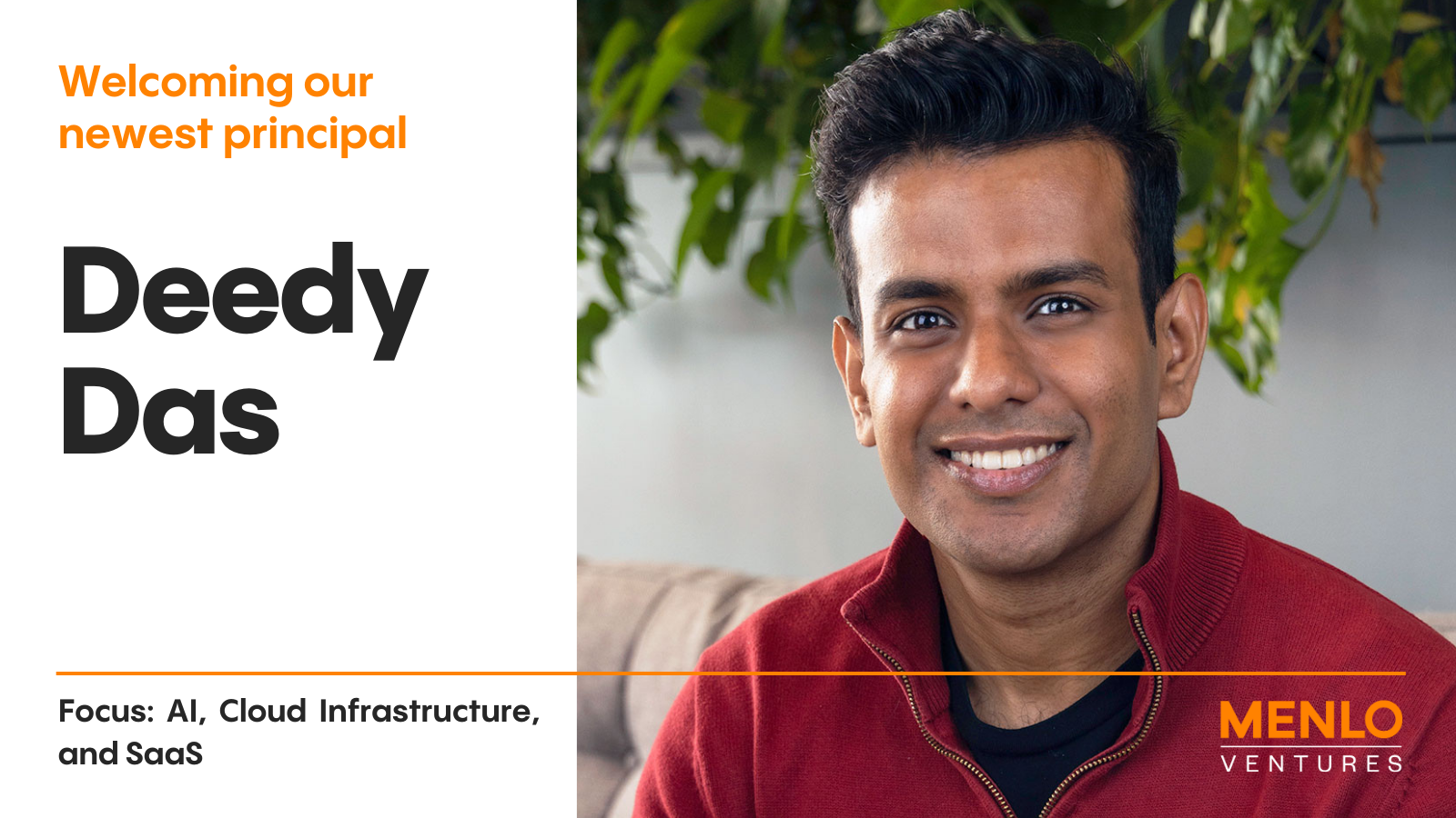 Menlo Welcomes New AI Infrastructure Investor Deedy Das | Menlo Ventures